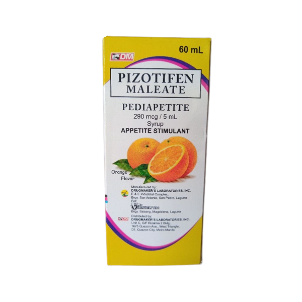 PEDIAPETITE Pizotifen Maleate 290mcg / 5mL Syrup 60mL Orange price in ...