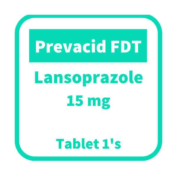 PREVACID FDT Lansoprazole 15mg Fast Disintegrating Tablet 1's price in ...