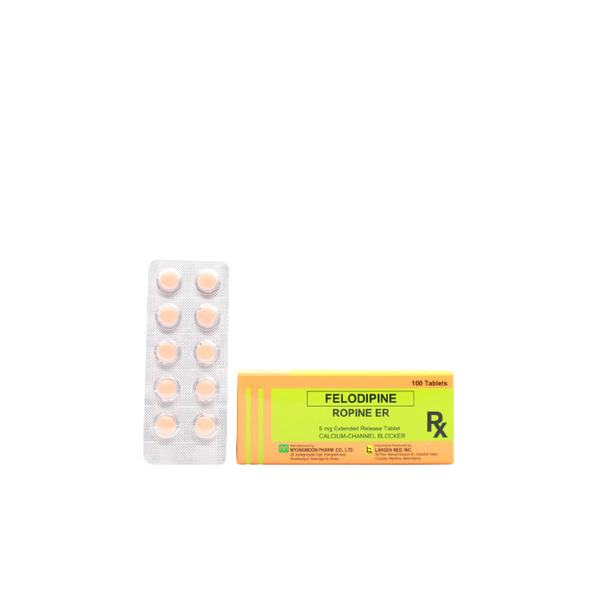 ROPINE ER Felodipine 5mg Extended-Release Tablet 100's price in the ...