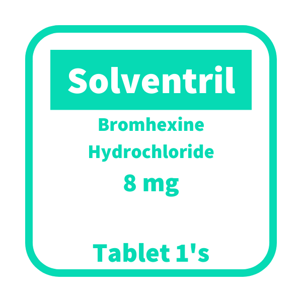 SOLVENTRIL Bromhexine Hydrochloride 8mg Tablet 1's price in the ...