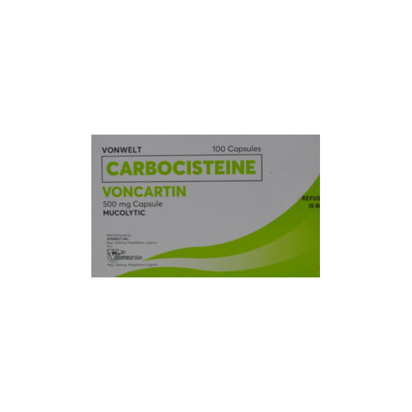 Buy Voncartin carbocisteine 500mg capsule 10's online with MedsGo ...