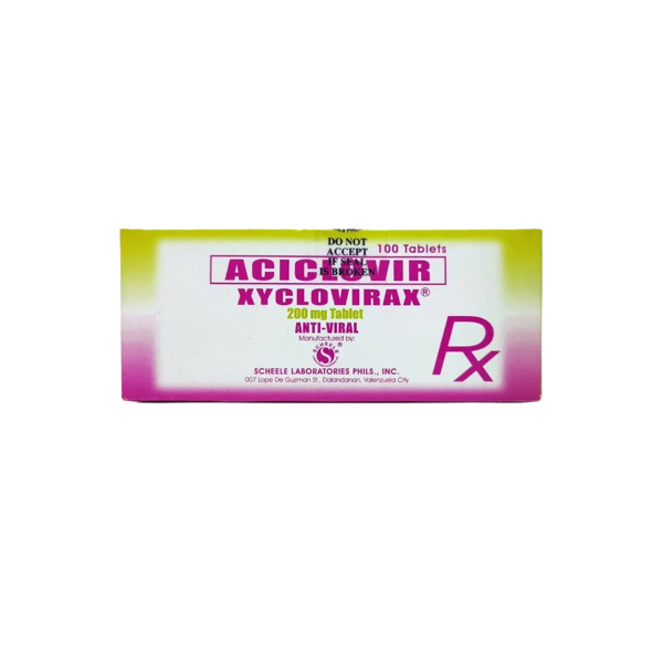 XYCLOVIRAX Aciclovir 200mg Tablet 100's price in the Philippines ...