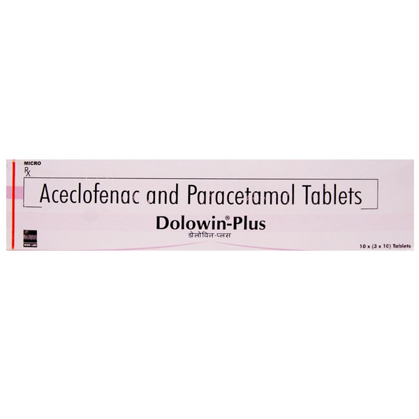 DOLOWIN PLUS Aceclofenac / Paracetamol 100mg / 500mg Tablet 1's price ...
