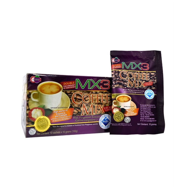 MX3 Coffee Mix with Mangosteen Exocarp Sachet 10g 1's price in the Philippines | MedsGo Pharmacy
