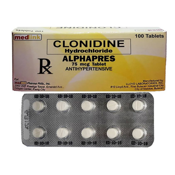 ALPHAPRES Clonidine Hydrochloride 75mcg Tablet 100's price in the ...