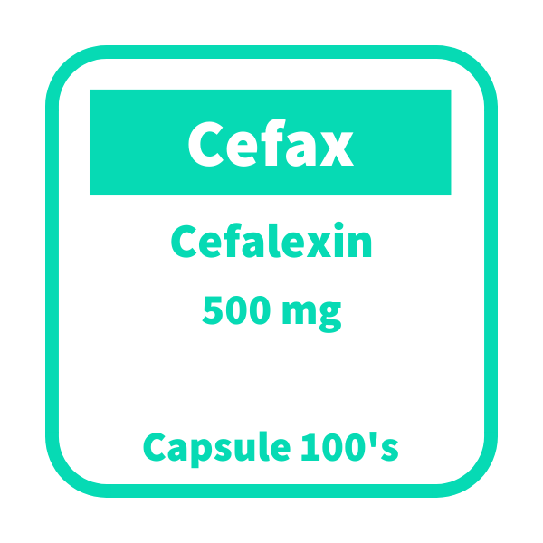 CEFAX Cefalexin 500mg Capsule 100's price in the Philippines | MedsGo ...