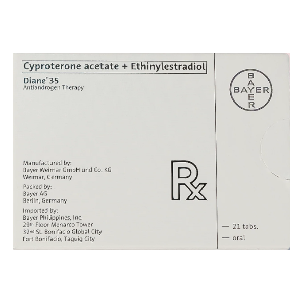 Buy Diane 35 cyproterone acetate / ethinylestradiol 2mg / 35mcg tablet ...