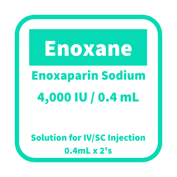 ENOXANE Enoxaparin Sodium 4,000IU / 0.4mL Solution for IV/SC Injection 0.4mL 2's price in the ...