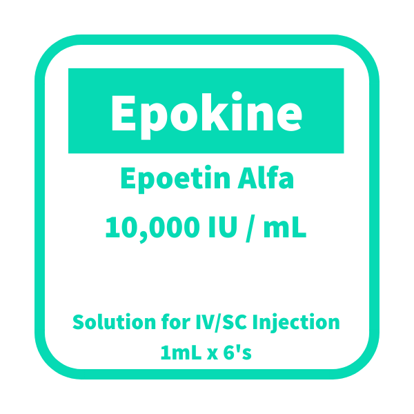 EPOKINE Epoetin Alfa 10,000IU / mL Solution for IV/SC Injection 1mL 6's ...