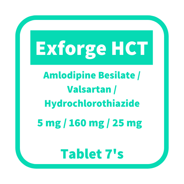 EXFORGE HCT Amlodipine Besilate / Valsartan / Hydrochlorothiazide 5mg ...