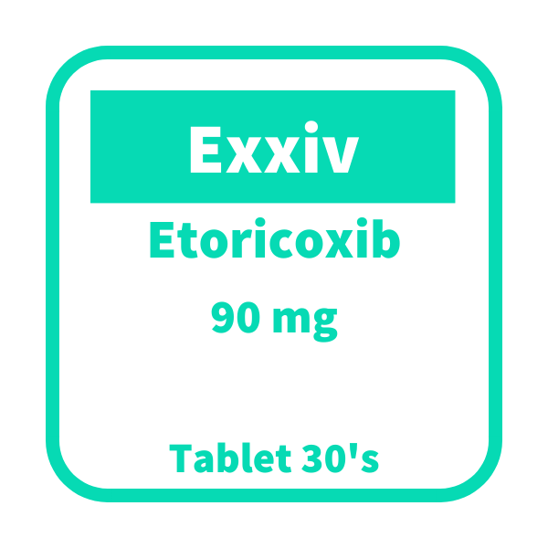 EXXIV Etoricoxib 90mg Film-Coated Tablet 30's price in the Philippines ...