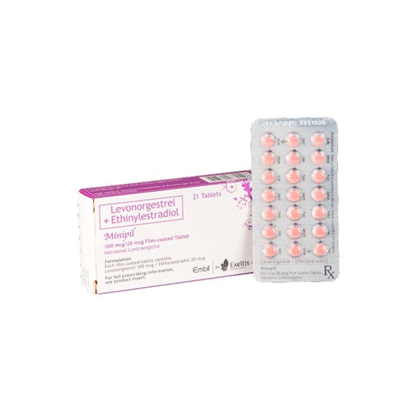 MINIPIL Levonorgestrel / Ethinylestradiol 100mcg / 20mcg Film-Coated ...