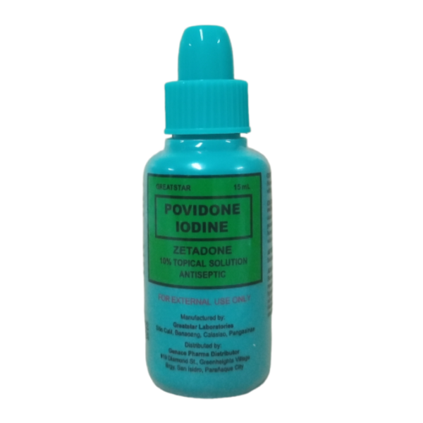 ZETADONE Povidone-Iodine 10mg / 100mL (10% w/v) Topical Solution 15mL ...