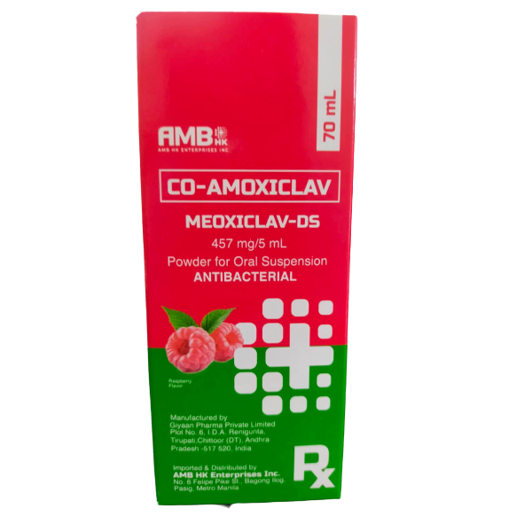 MEOXICLAV-DS Co-Amoxiclav 457mg / 5mL Powder for Oral Suspension 70mL ...