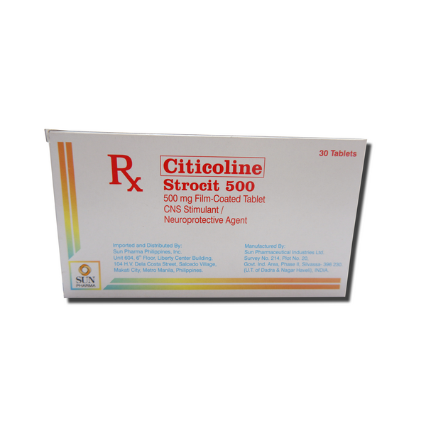 STROCIT 500 Citicoline 500mg Film-Coated Tablet 30's price in the ...