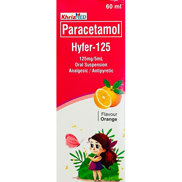 HYFER-125 Paracetamol 125mg / 5mL Oral Suspension 60mL Orange price in ...