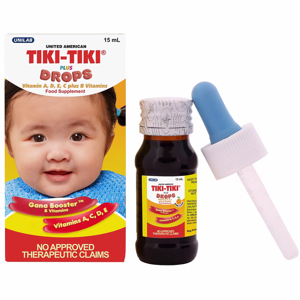 TIKI-TIKI Plus Vit. A / Vit. C / Vit. D / Vit. E / Vit. B Drops 15mL Orange price in the ...