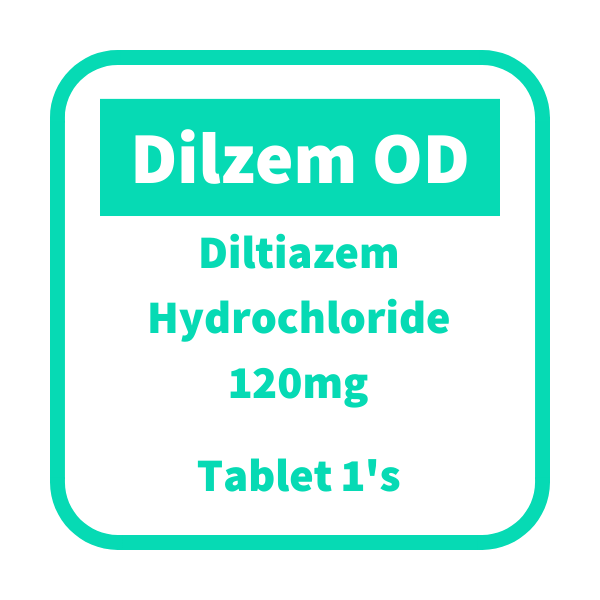 DILZEM OD Diltiazem Hydrochloride 120mg Sustained Release Tablet 1's ...