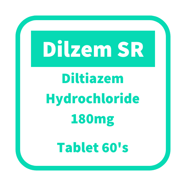 DILZEM SR Diltiazem Hydrochloride 180mg Sustained Release Tablet 60's ...