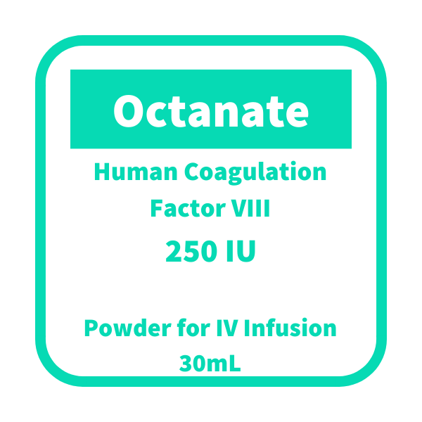 OCTANATE Human Coagulation Factor VIII 250IU Powder for IV Infusion ...