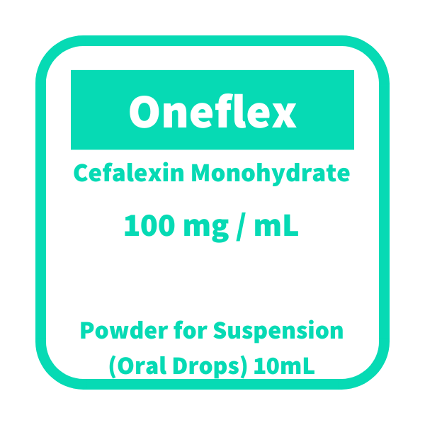 ONEFLEX Cefalexin Monohydrate 100mg / mL Powder for Suspension (Oral Drops) 10mL price in the ...