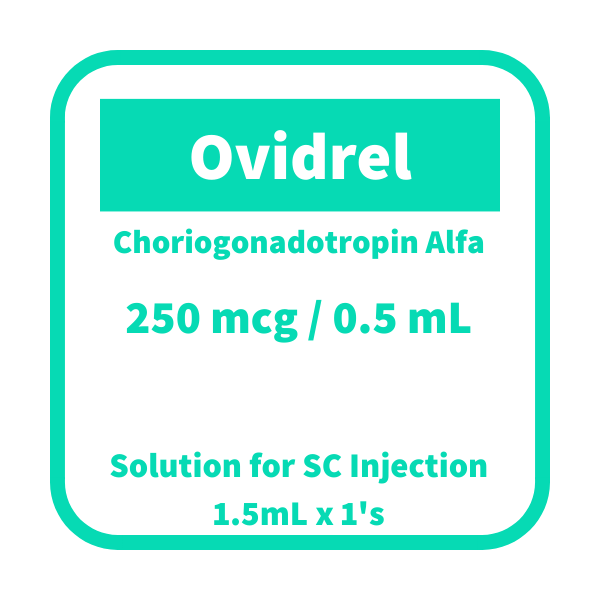 OVIDREL Choriogonadotropin Alfa 250mcg / 0.5mL Solution for SC ...