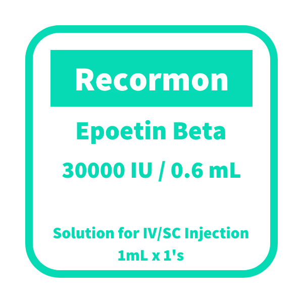 RECORMON Epoetin Beta 30000IU / 0.6mL Solution for IV/SC Injection 1mL ...