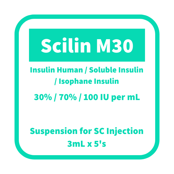 SCILIN M30 Insulin Human / Soluble Insulin / Isophane Insulin 30% / 70% ...