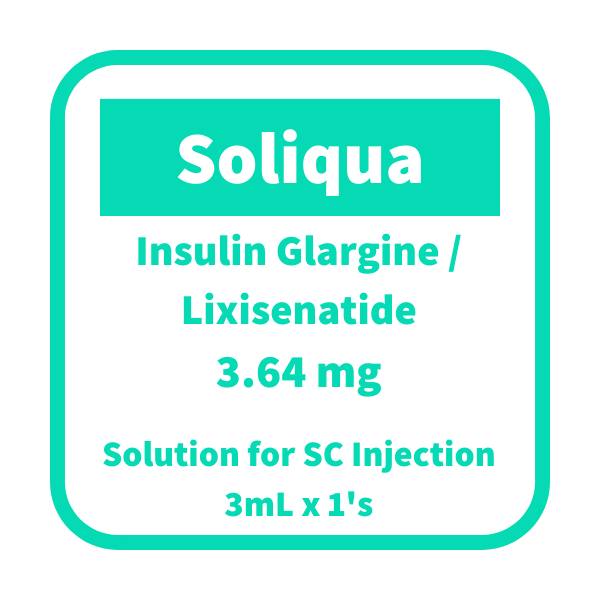 SOLIQUA Insulin Glargine / Lixisenatide 3.64mg Solution for SC ...