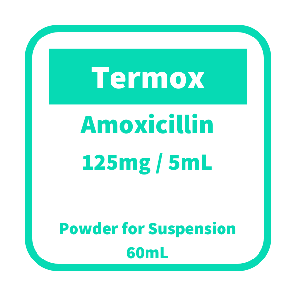 TERMOX Amoxicillin 125mg / 5mL Powder for Suspension 60mL price in the ...