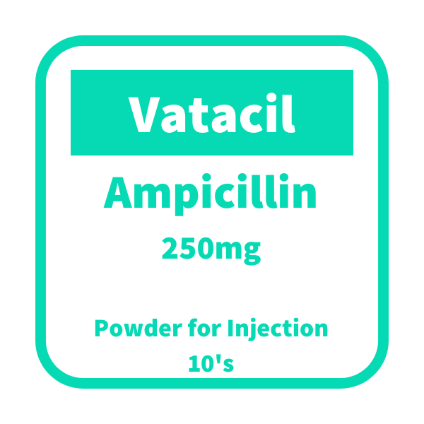 VATACIL Ampicillin 250mg Powder for Injection 10's price in the ...
