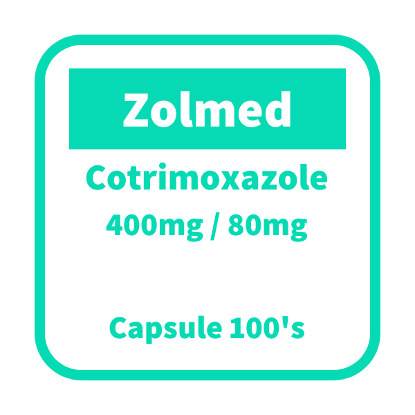 ZOLMED Cotrimoxazole 400mg / 80mg Capsule 100's price in the ...