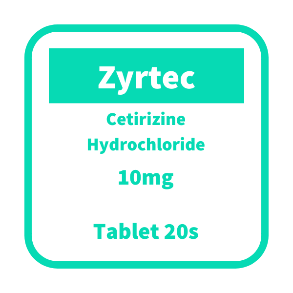 ZYRTEC Cetirizine Hydrochloride 10mg Tablet 20s price in the ...