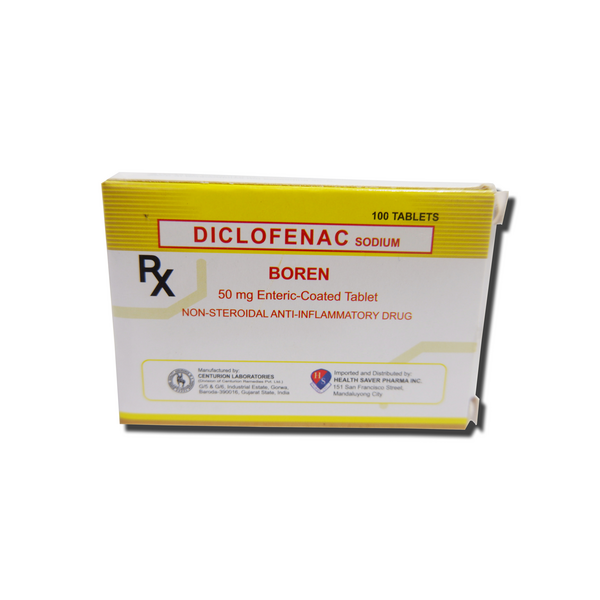 BOREN Diclofenac Sodium 50mg Enteric-Coated Tablet 1's price in the ...