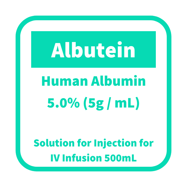 ALBUTEIN Human Albumin 5.0% (5g / mL) Solution for Injection for IV ...