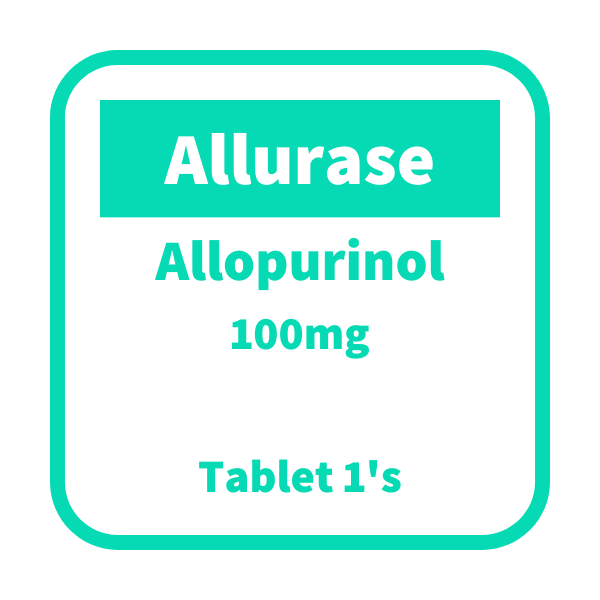 ALLURASE Allopurinol 100mg Tablet 1's price in the Philippines | MedsGo ...