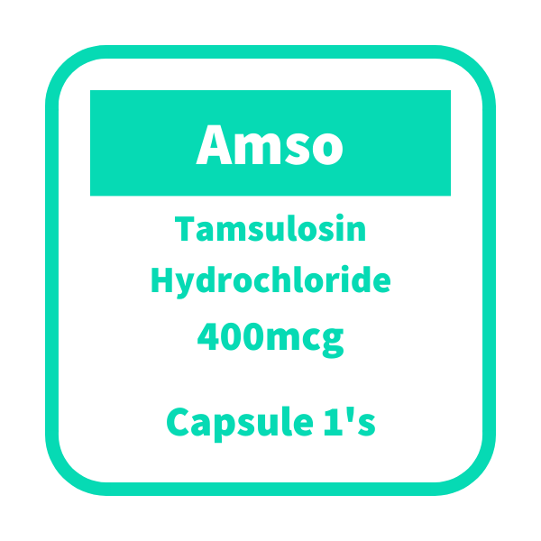 AMSO Tamsulosin Hydrochloride 400mcg Prolonged Release Capsule 1's ...