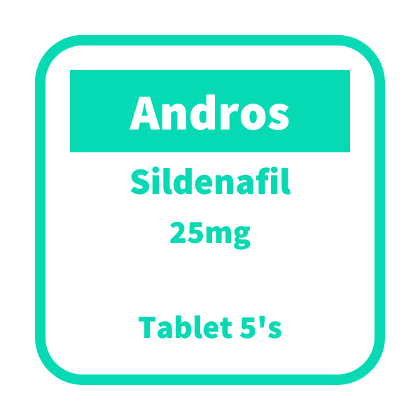ANDROS Sildenafil 25mg Film-Coated Tablet 5's price in the Philippines ...