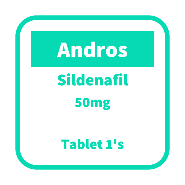 ANDROS Sildenafil 50mg Film-Coated Tablet 1's price in the Philippines ...