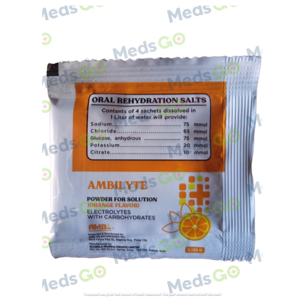 AMBILYTE Oral Rehydration Salts 520mg / 2.7g Powder for Solution 5.125g ...