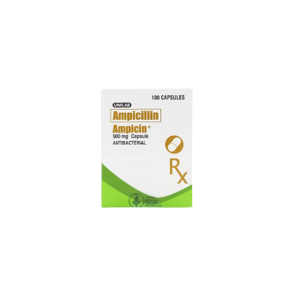 AMPICIN Ampicillin 500mg Capsule 100's price in the Philippines ...