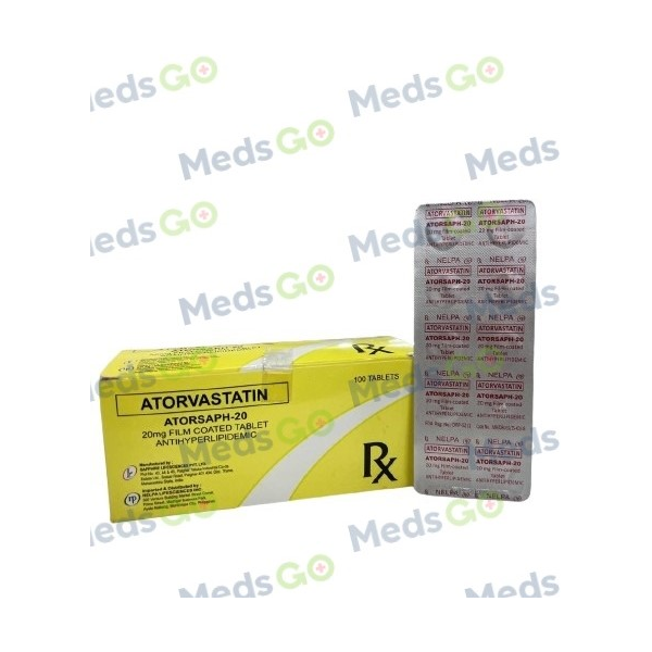 ATORSAPH Atorvastatin 20mg Film-Coated Tablet 100's price in the ...