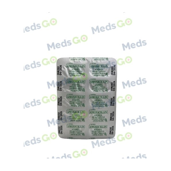 AXMEL Amoxicillin 250mg Capsule 1's price in the Philippines | MedsGo ...