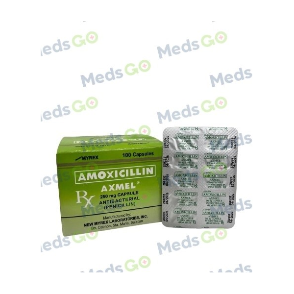 AXMEL Amoxicillin 250mg Capsule 100's price in the Philippines | MedsGo ...