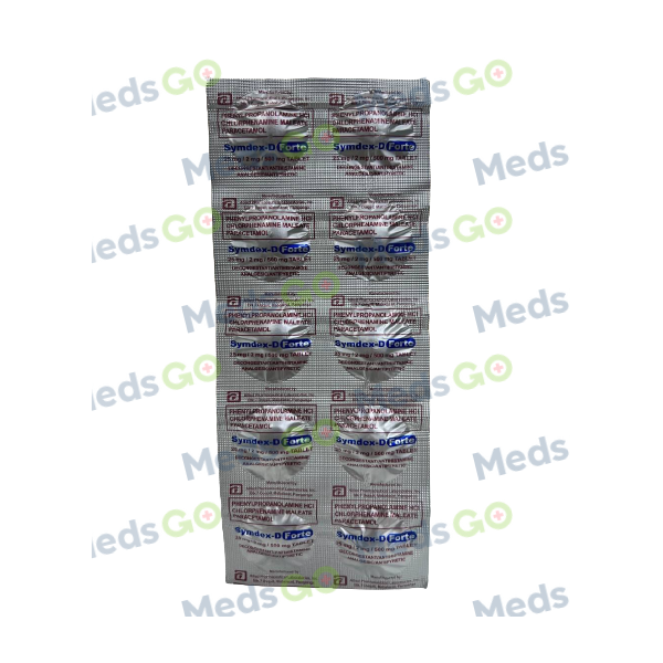 SYMDEX-D FORTE Paracetamol / Phenylpropanolamine / Chlorphenamine 500mg ...