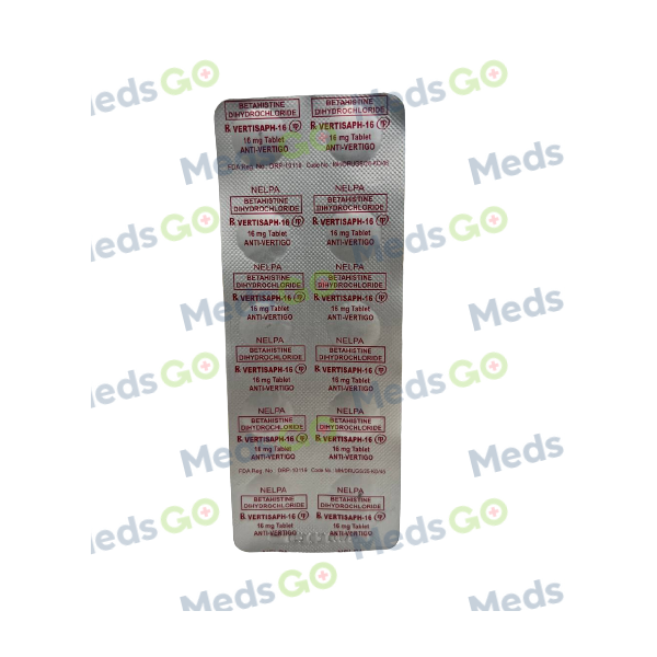 VERTISAPH-16 Betahistine diHcl 16mg Tablet 1's price in the Philippines ...