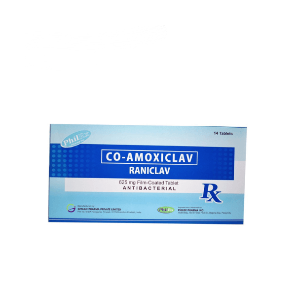 RANICLAV Co-Amoxiclav 625mg Film-Coated Tablet 14's price in the ...