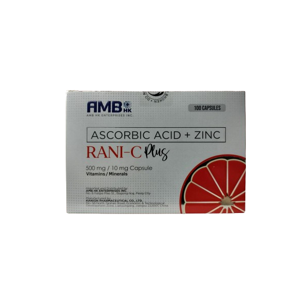 RANI-C PLUS Ascorbic Acid / Zinc 500mg / 10mg Capsule 1's price in the ...