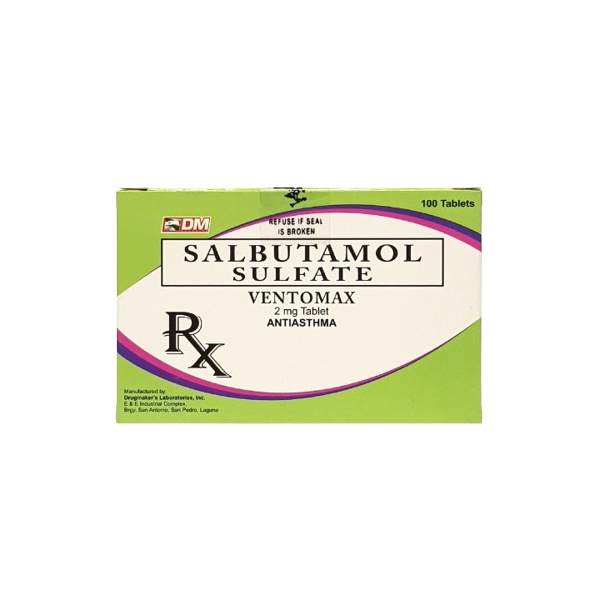 VENTOMAX Salbutamol Sulfate 2mg Tablet 10's price in the Philippines ...