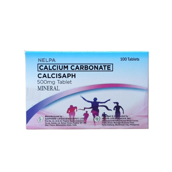 CALCISAPH Calcium Carbonate 500mg Tablet 100's price in the Philippines ...